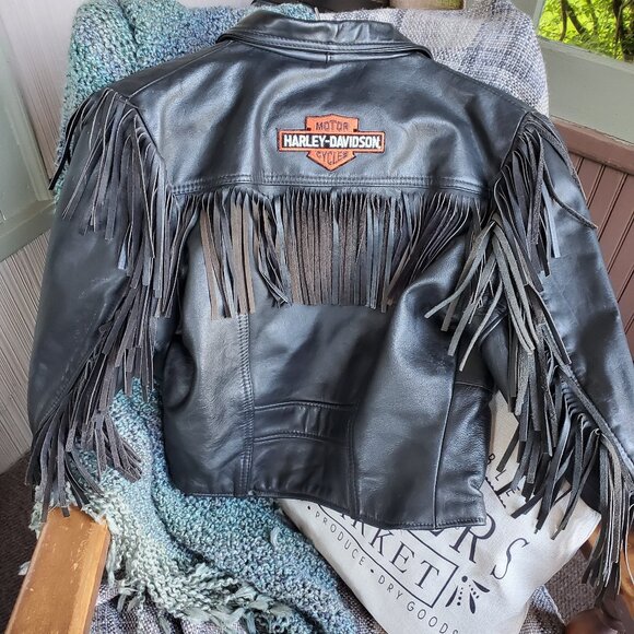 Harley-Davidson | Jackets & Coats | Harleydavidson Womans Fringed ...